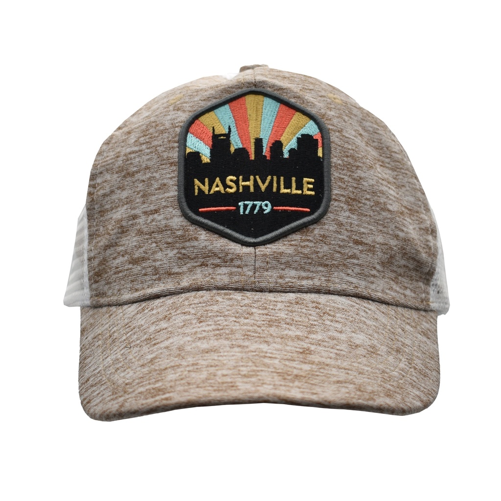 Nashville Cap/Trucker Hat - Skyline Patch Gray | Mid-South Products