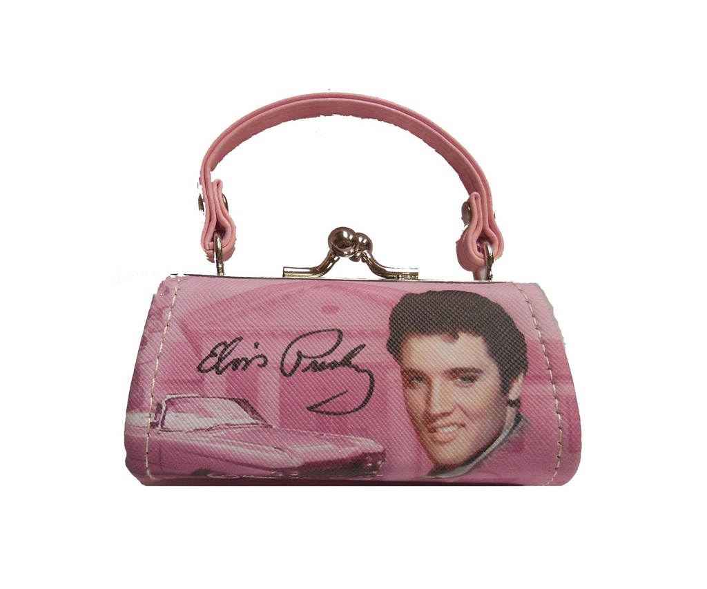 Elvis Mini Purse - Pink w/Guitars | Mid-South Products