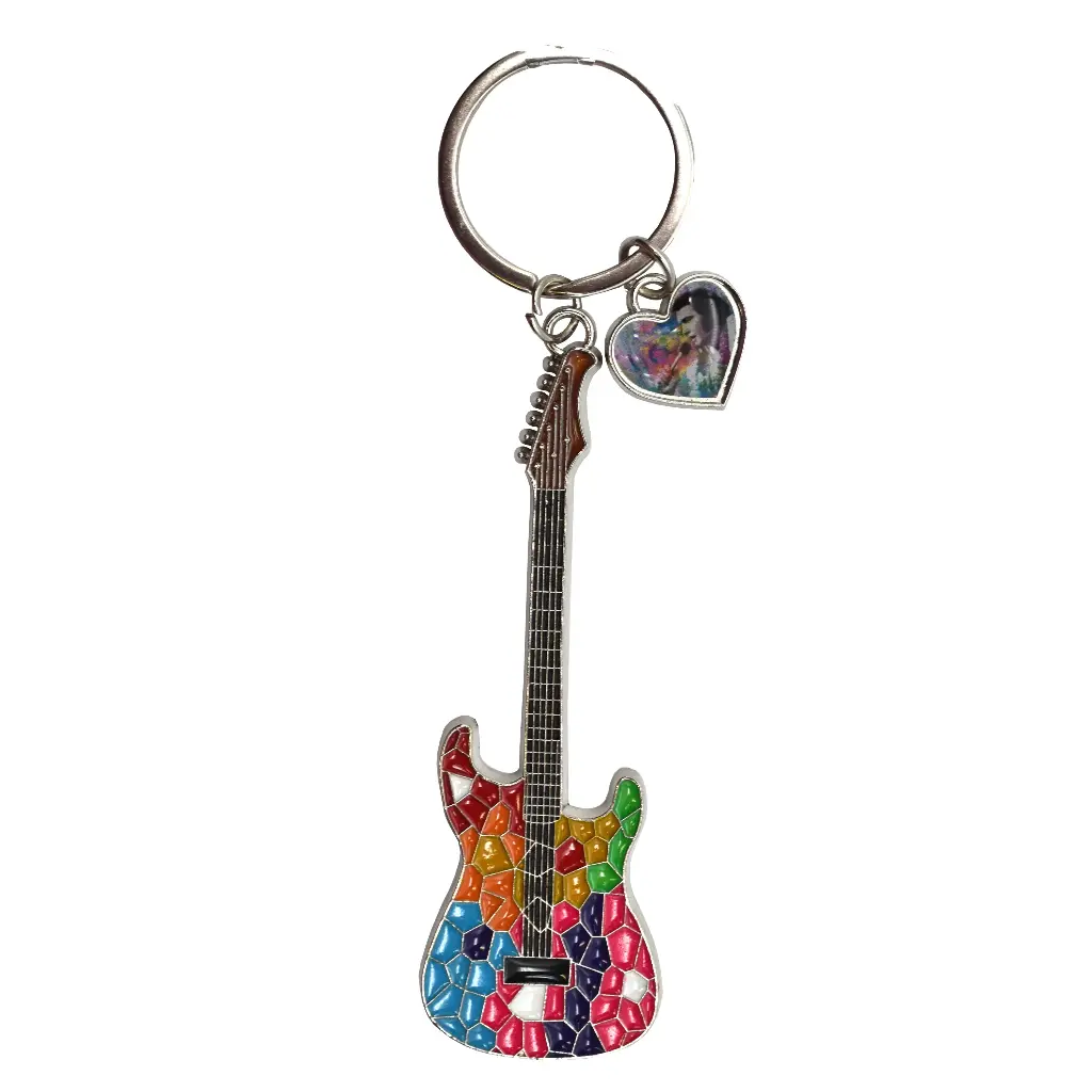Elvis Key Chain - Mosaic Guitar With Charm | Mid-South Products