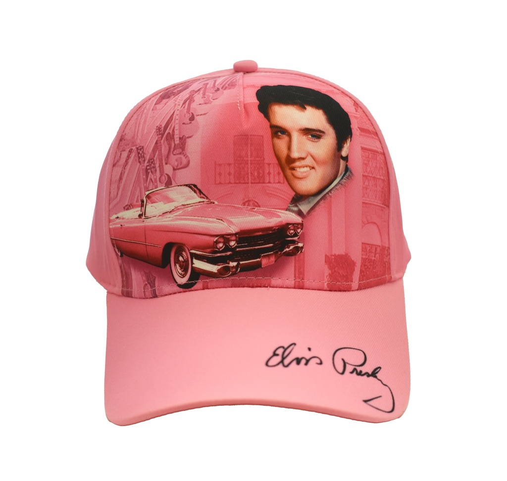 Elvis Cap Pink with guitars | Mid-South Products