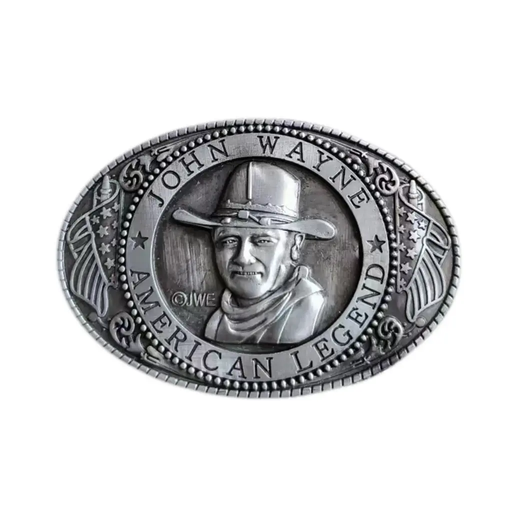 John Wayne Belt Buckle - Pewter | Mid-South Products