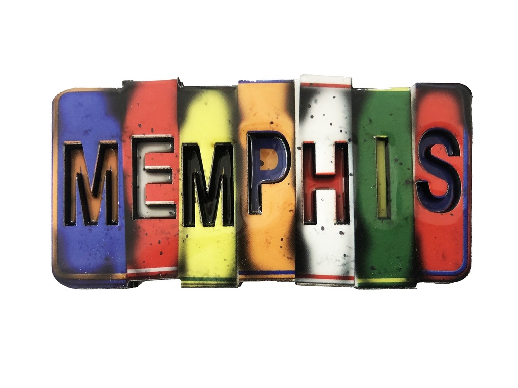 Memphis Magnet - Rustic License Plate | Mid-South Products