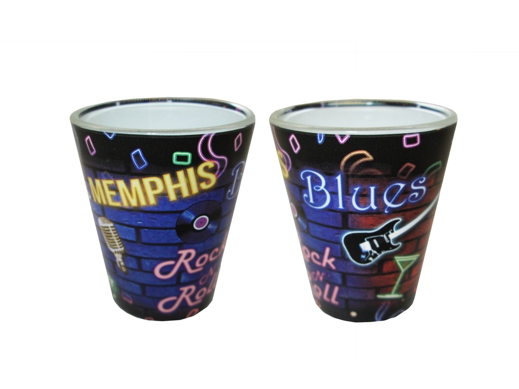 Memphis Shot Glass - Neon Lights | Mid-South Products