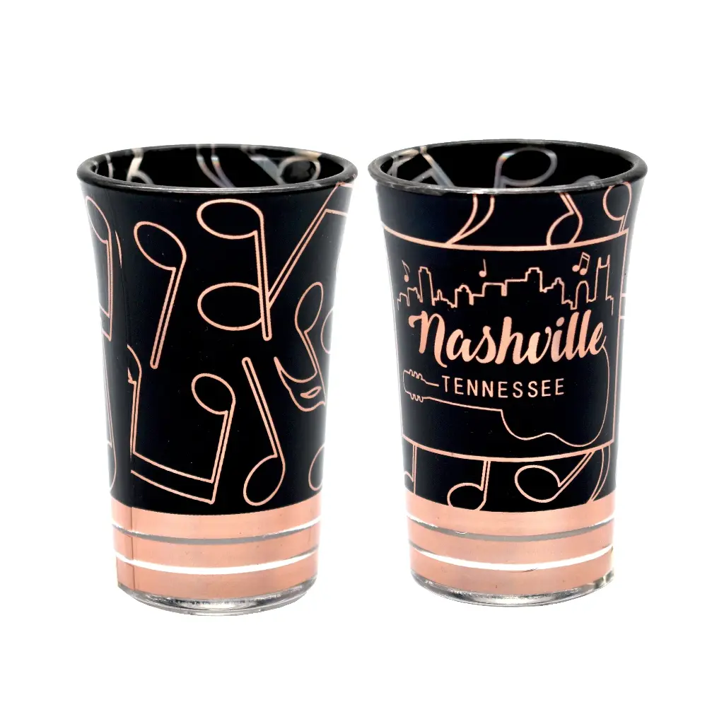 Nashville Shot Glass - Rose Gold Music Note | Mid-South Products