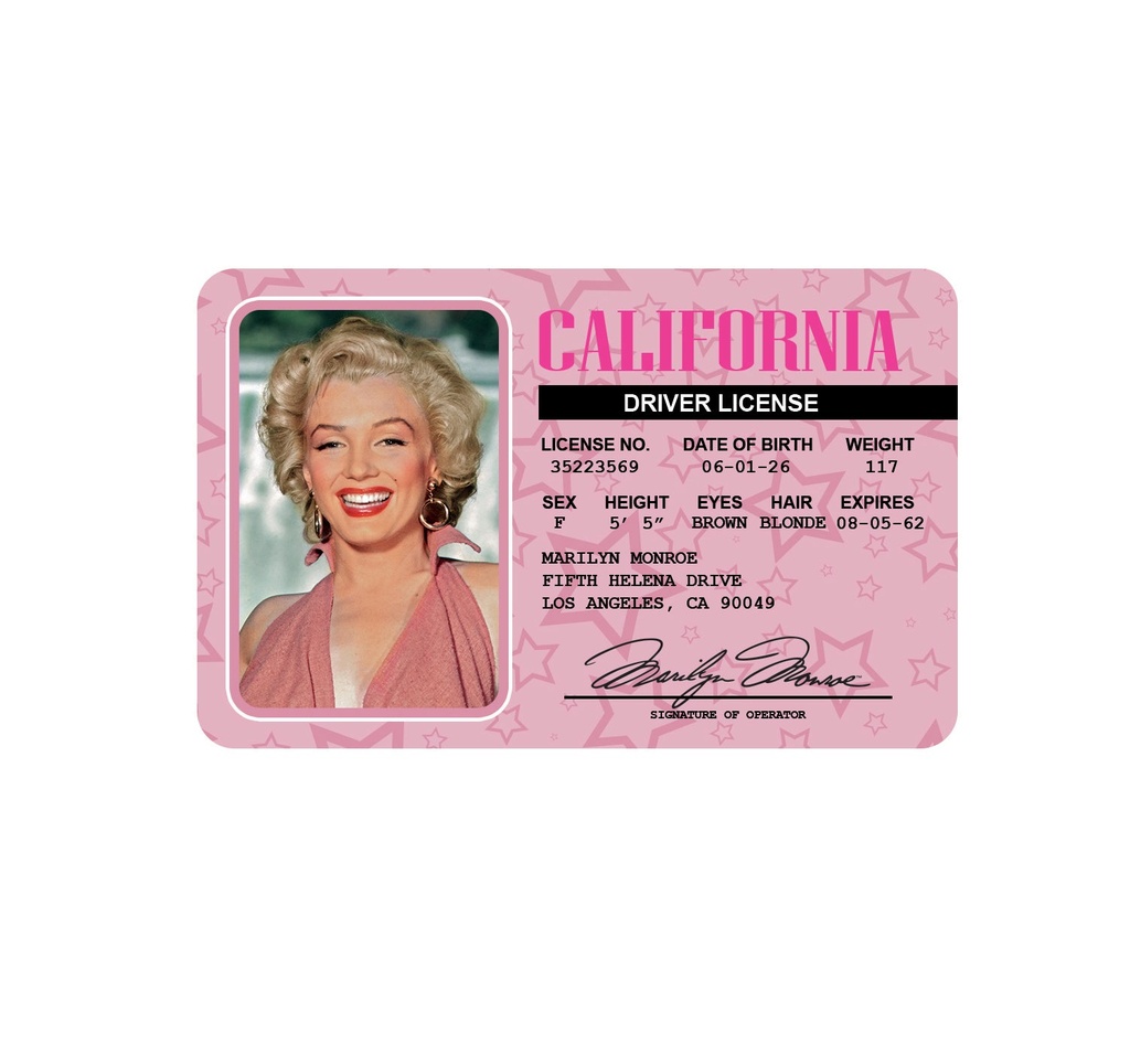 Marilyn Monroe - Driver License | Mid-South Products
